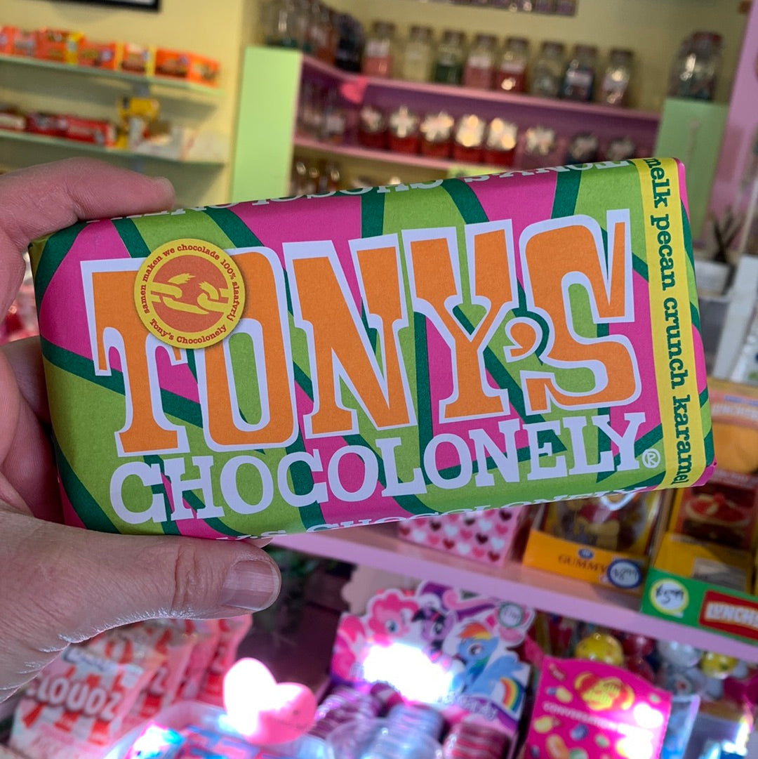 Tony’s Chocolonely Caramel Pecan Crunch – Dessart Sweets Ice Cream ...