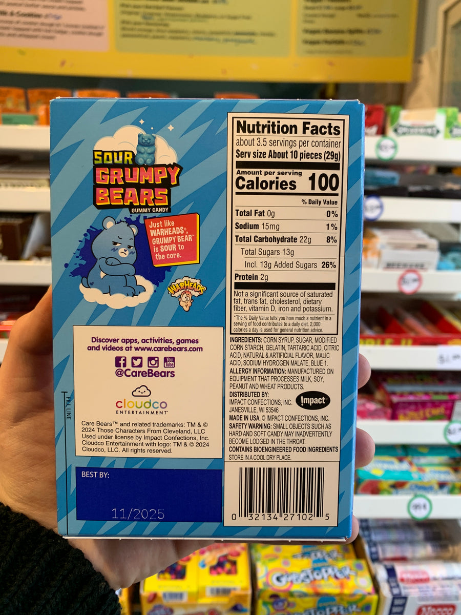 Warheads - Sour Grumpy Bears – Dessart Sweets Ice Cream & Candy Store