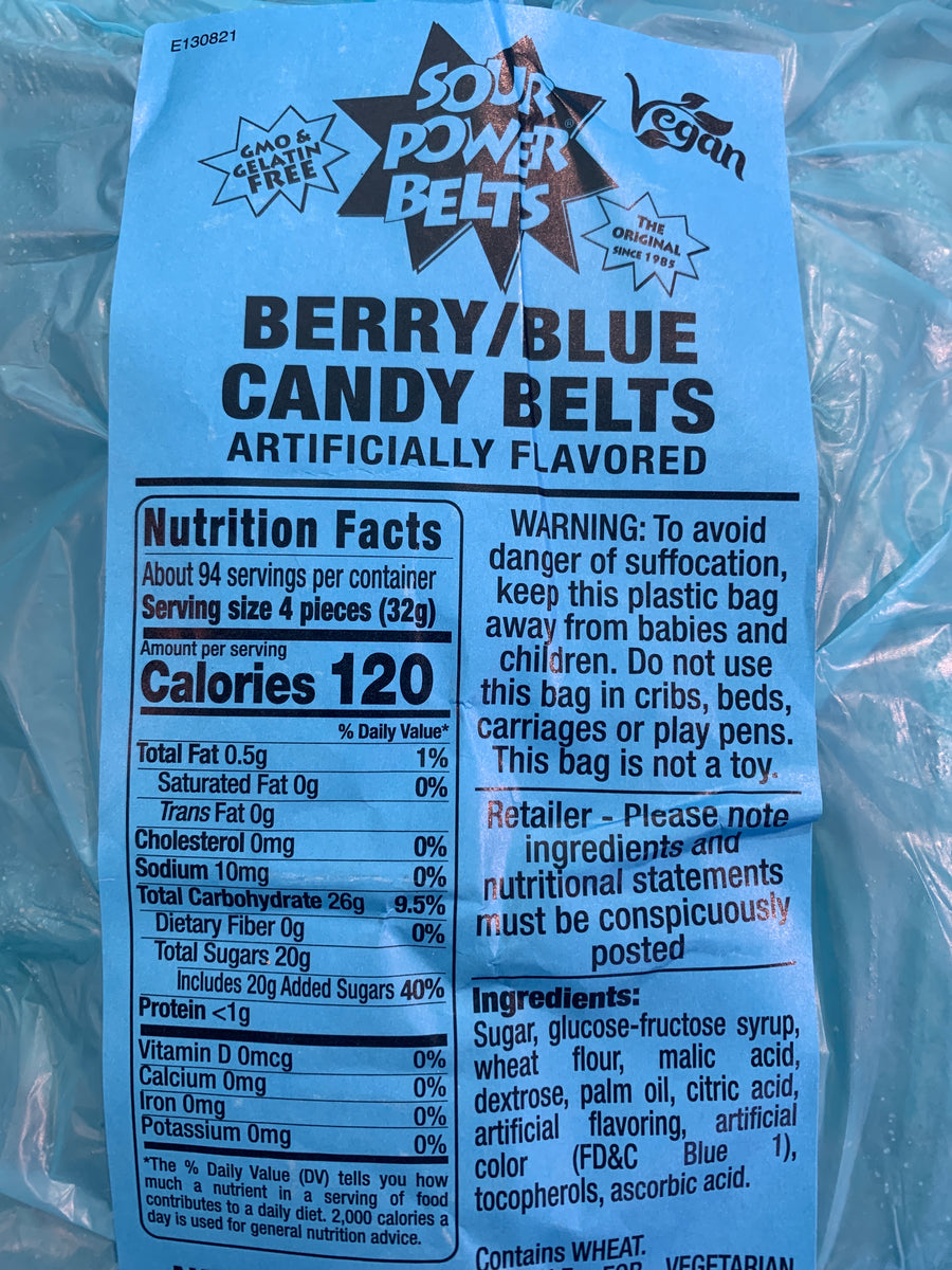 Sour Blue Raspberry Belts – Dessart Sweets Ice Cream & Candy Store