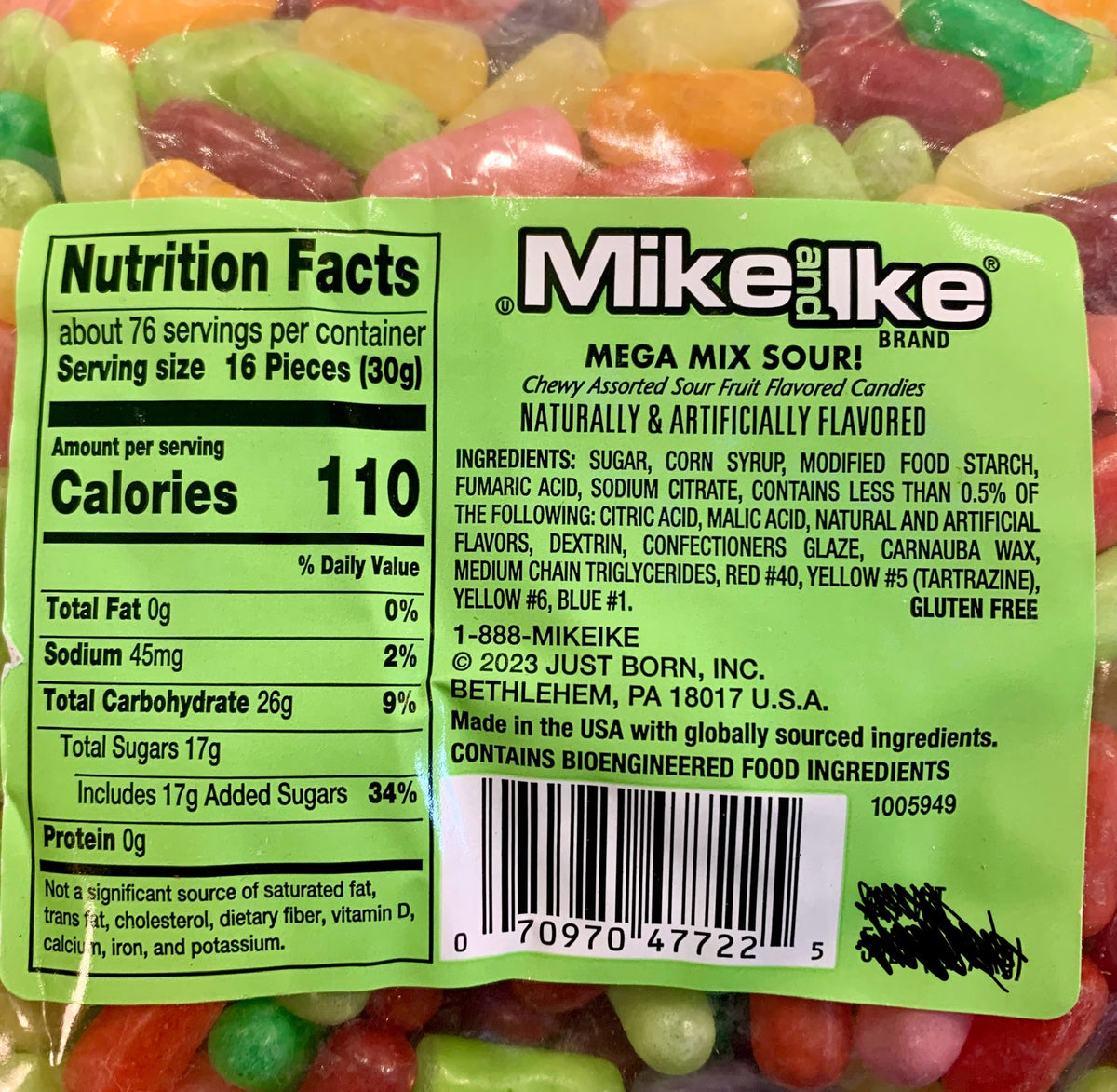 Mike & Ike Mega Sour Mix – Dessart Sweets Ice Cream & Candy Store