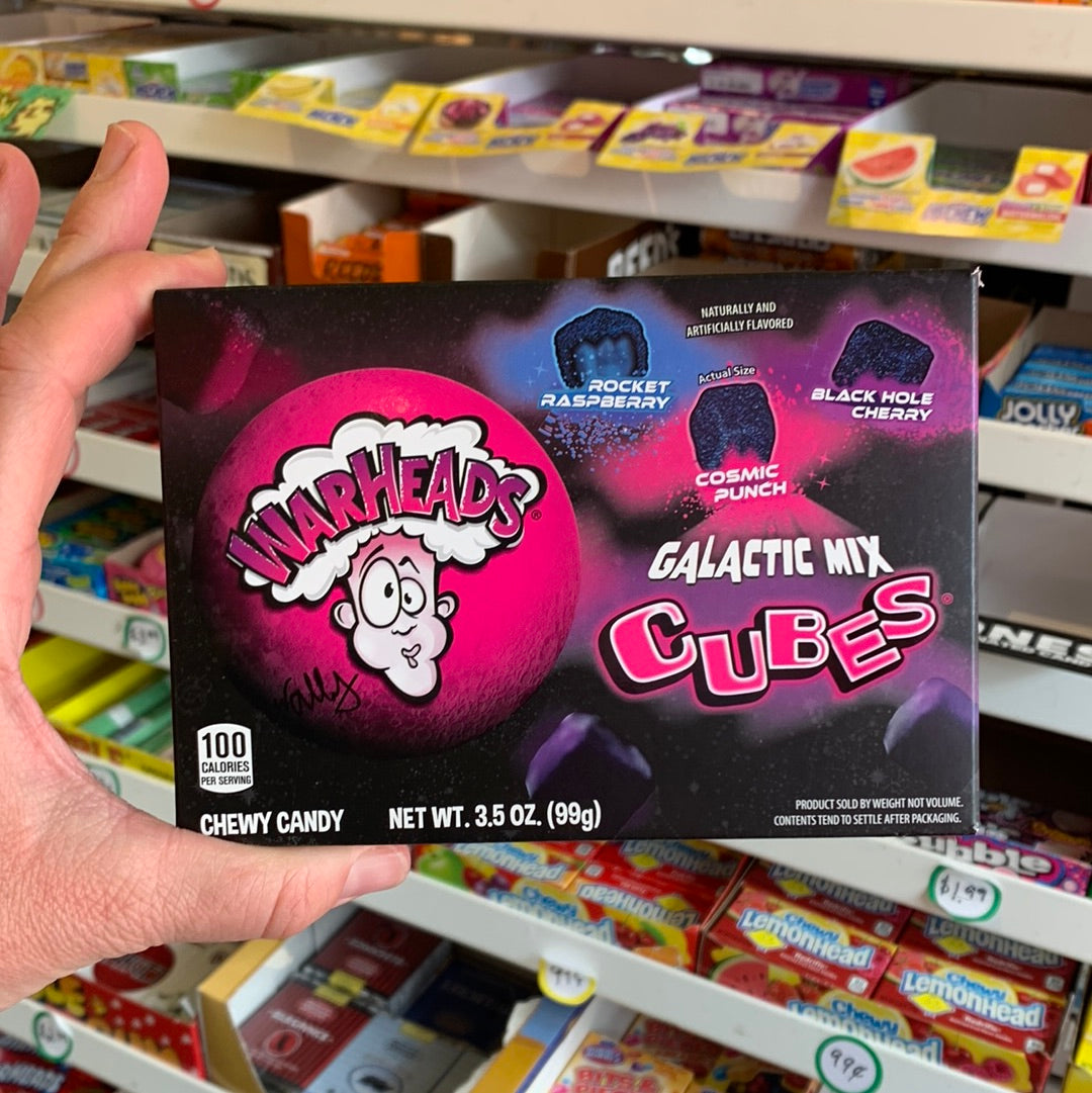 Warheads Galactic Cubes Theatre Box – Dessart Sweets Ice Cream & Candy ...