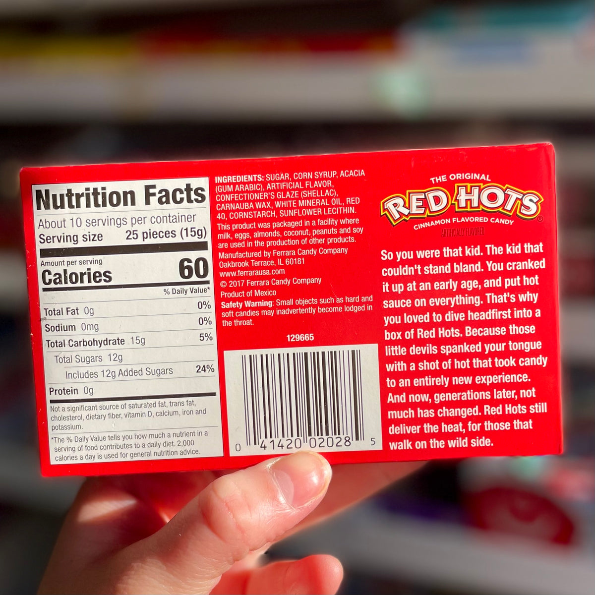 Red Hots - Large Box – Dessart Sweets Ice Cream & Candy Store