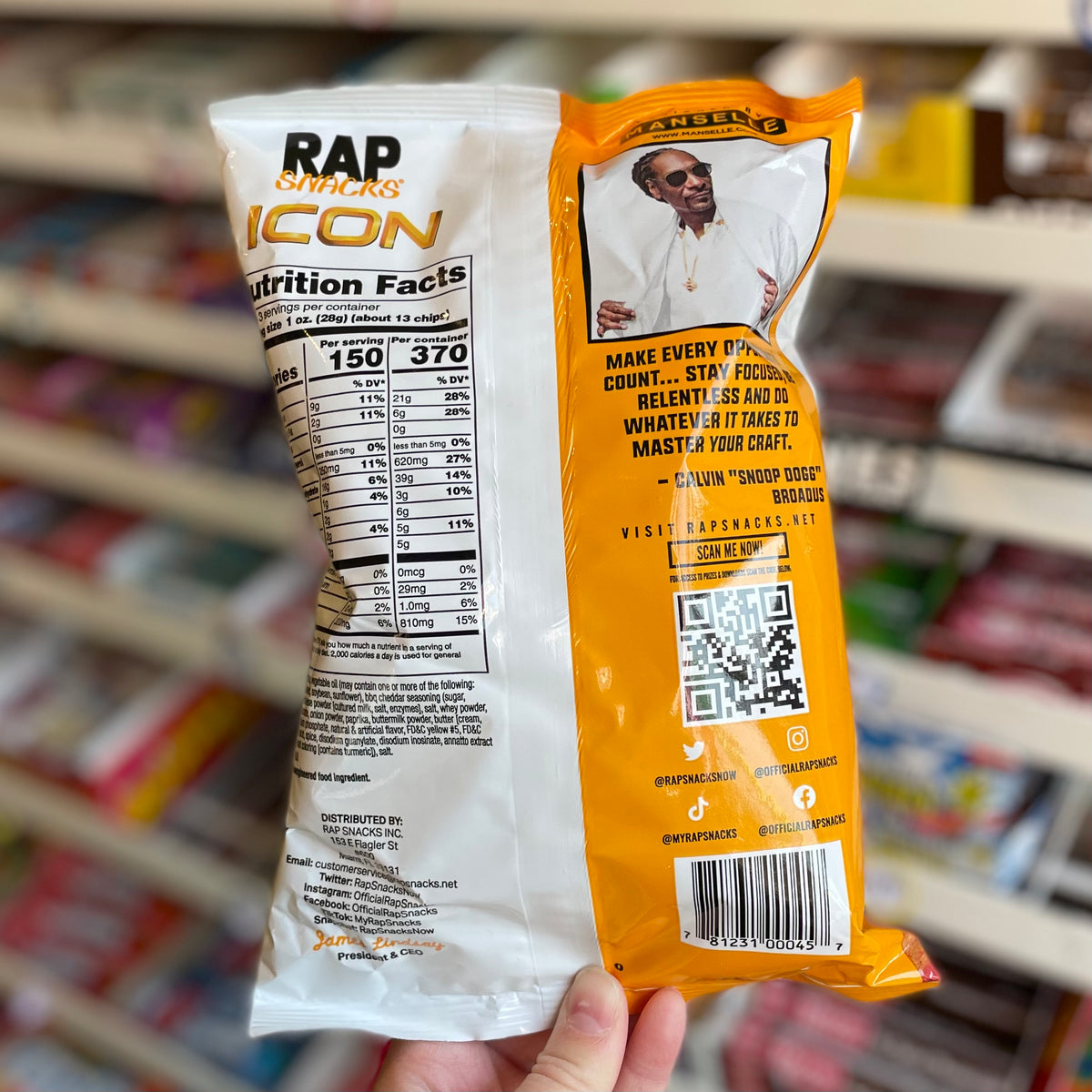 Snoop Dogg Rap Snacks BBQ Cheddar – Dessart Sweets Ice Cream & Candy Store